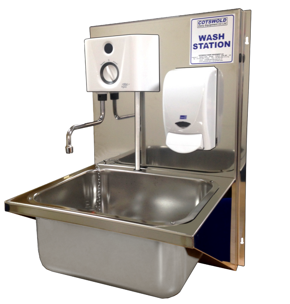 Wash station complete (includes soap cartridge and waste fittings ...